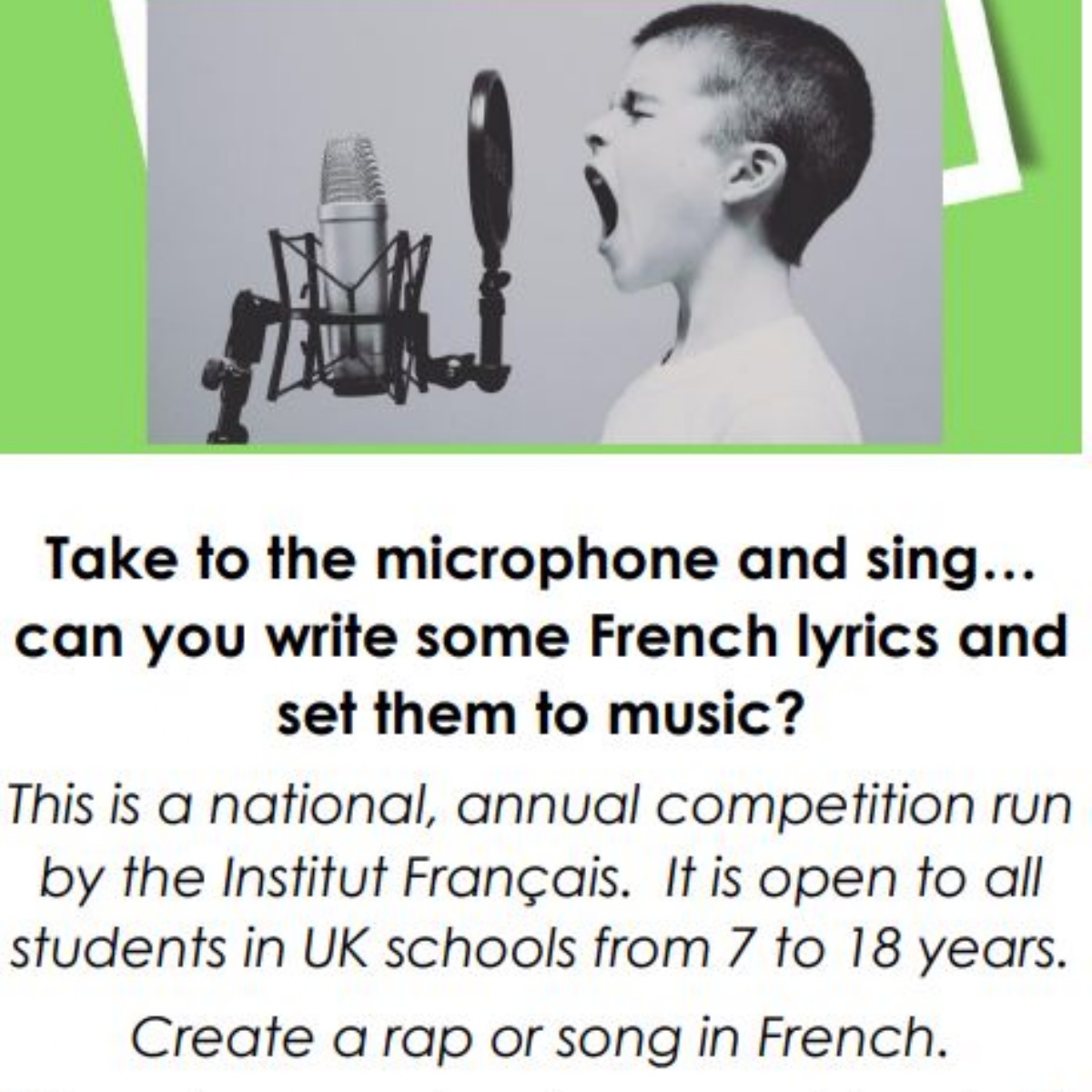 The Bishop of Hereford's Bluecoat School - French Pop Competition